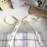 China Custom Cream Organza Envelope Bag with Ribbon for Clothes Dust Bag 10x15cm for sale