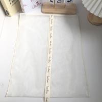 China Custom Cream Organza Envelope Bag with Ribbon for Clothes Dust Bag 10x15cm for sale