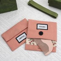 China Pink Canvas Cotton Jewelry Dust Pouch 20x15cm Tear Resistant Dustproof Bag for sale