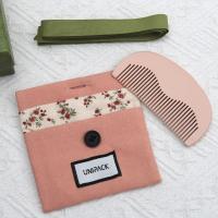 China Pink Canvas Cotton Jewelry Dust Pouch 20x15cm Tear Resistant Dustproof Bag for sale
