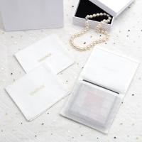 China Custom Logo Brush Canvas Envelope Jewelry Bag 10x8cm Soft Pouch for Necklace Earring Ring for sale