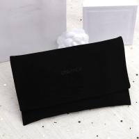 China Custom Embossed PU Leather Envelope Wallet Black Waterproof Luxury Gift 20x10cm for sale