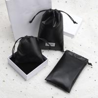 China Sunglasses Storage Pu Leather Drawstring Bag Soft Waterproof Custom Logo Printed for sale