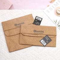 China Custom Logo Natural Jute Envelope Bag Eco Friendly Gift Packaging 4x6 Inch for sale