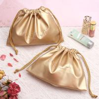 China Custom Emboss Pu Leather Drawstring Bag Cosmetic Brush Storage for sale
