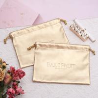 China Custom Emboss Pu Leather Drawstring Bag Cosmetic Brush Storage for sale