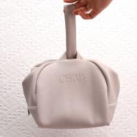 China Custom Logo Waterproof PU Leather Cosmetic Bag with Handle 4x6 Inch Portable Makeup Pouch for sale