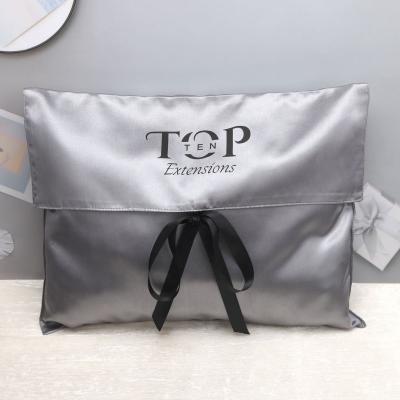 China Custom Logo Printed Satin Clothes Packaging Envelope Pouch Dust Bag 4x6 8x10 Inch for sale