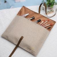 China 100 Natural Jute Envelope Dust Bag Custom Logo Reusable Gift Pouch 30x40cm for sale