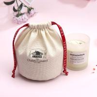 China Custom Logo Printed Eco Friendly Jute Linen Drawstring Bag 1kg for Coffee Bean Packaging for sale