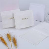 China Custom Logo Brush Canvas Envelope Jewelry Dust Bag with Satin Lining 20x15cm for sale