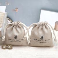 China Cotton Linen Jewelry Drawstring Pouch Dust Proof Bag for Rings Necklaces Earrings 10x15cm for sale