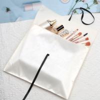 China Custom Logo Printed Satin Envelope Dust Bag for Wig Hair Extension Storage 30x40cm for sale