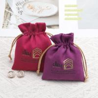 China Custom Printing Faux Suede Jewelry Bag 10x8cm Earring Ring Necklace Storage Pouch for sale