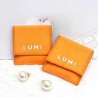China Cotton Twill Jewelry Dust Bag Envelope Flap Pouch Reusable Necklace Earring Storage 10x8cm for sale