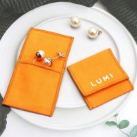 China Cotton Twill Jewelry Dust Bag Envelope Flap Pouch Reusable Necklace Earring Storage 10x8cm for sale