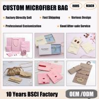 China Luxury Envelope Microfiber Jewelry Pouch With Button Embossing Logo for sale