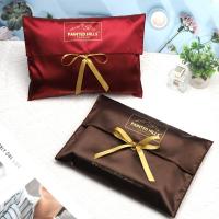 China Custom Logo Satin Envelope Dust Bag for Wallet Wig Hair Bundle 30x40cm for sale