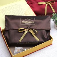 China Custom Logo Satin Envelope Dust Bag for Wallet Wig Hair Bundle 30x40cm for sale