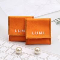 China Custom Printed Cotton Twill Envelope Dust Bag 8x8cm for Necklace Earring Ring Storage for sale