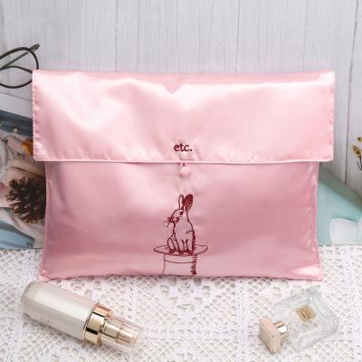 China Custom Logo Printed Silk Satin Dust Bag 30x40cm for Luxury Clothes and Hair Packing for sale