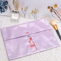 China Custom Logo Thick Satin Envelope Bag Clothes Handbag Hat Packaging for sale