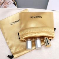 China Custom Logo Glossy Silk Satin Dust Bag 4x6 Inch Cosmetic Perfume Makeup Storage Pouch for sale