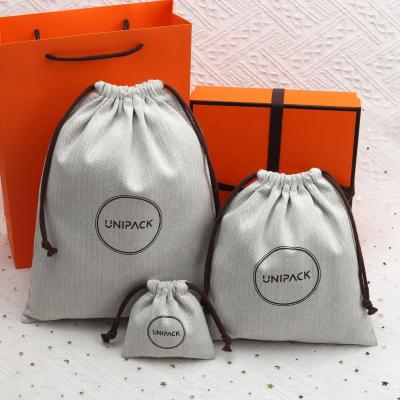 China OEM Herringbone Cotton Drawstring Bag for Handbag Packaging Dust Bag for sale