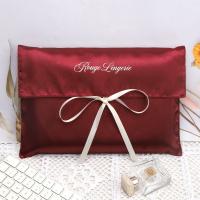 China Custom Logo Printed Satin Envelope Pouch 4x6 Inch for Underwear Clothes Handbag Packaging for sale