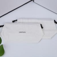 China Promotion Organic Cotton Makeup Packing Drawstring Dust Bag with Square Bottom for sale