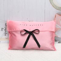 China Custom Screen Printing Logo Satin Dust Bag with Flap Envelope Pouch 20x15cm for sale