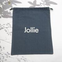 China Custom Cotton Linen Drawstring Bag 40x50cm Dust Bag with Silk Screen Printing for sale