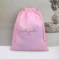 China Eco Friendly Muslin Cotton Dust Bag Drawstring Jewelry Pouch 20x30cm for sale