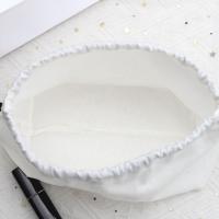China Square Bottom Cotton Canvas Pouch Custom Printed Skincare Makeup Drawstring Bag for sale