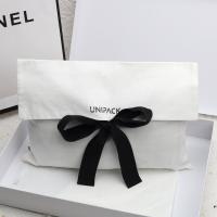 China Custom Cotton Linen Flap Dust Bag with Logo Printed Gift Storage Envelope 8x10 Inch for sale