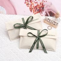 China Custom Cotton Twill Envelope Cosmetic Pouch 4x6 Inch Gift Hair Storage Dust Bag for sale