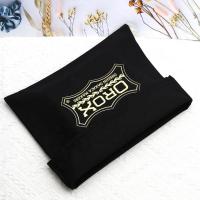 China Custom Logo Cotton Drawstring Shoe Bag Reusable Storage 12x14 Inch Black for sale