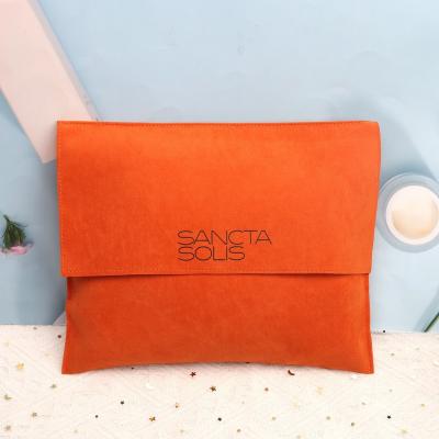 China Custom Logo Printed Velvet Wallet Handbag Dust Bag Luxury Envelope Pouch 30x20cm for sale