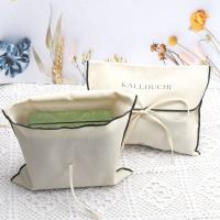 China Recyclable Cotton Twill Envelope Packing Bag 20x15 cm for Luxury Custom Logo Clothes Dust Bag for sale