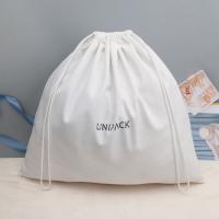 China Custom Cotton Twill Drawstring Dust Bag 30x30 cm OEM Logo Printed Packaging Pouch for Shoes Clothing Storage for sale
