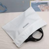 China Custom Cotton Twill Drawstring Dust Bag 30x30 cm OEM Logo Printed Packaging Pouch for Shoes Clothing Storage for sale