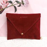 China Custom Luxury Velvet Envelope Bag Gift Packaging Suede Dust Bag 25x20 cm for sale