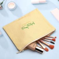 China Custom Logo Canvas Cosmetic Bag Zipper Pouch Organizer Travel Makeup Bag 4x6 to 16x18 Inches for sale
