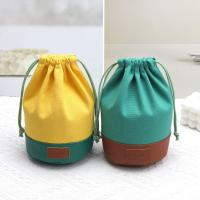 China Canvas Cosmetic Drawstring Cotton Dust Bag with Round Bottom for sale