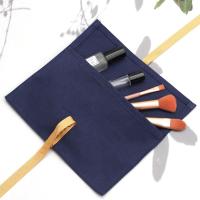 China Cotton Linen Envelope Flap Pouch Dustproof Cosmetic Handbag Packaging 30x20cm for sale