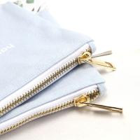 China Custom Logo Printed Cotton Canvas Cosmetic Zipper Bag 25x20 cm for sale