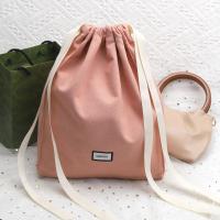 China Square Canvas Drawstring Cosmetic Custom Dust Bag Custom Logo Printed for sale