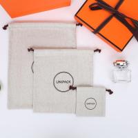 China Custom Recycled Herringbone Drawstring Dust Bag 10x10 cm for Wallet Perfume Handbag Packing for sale