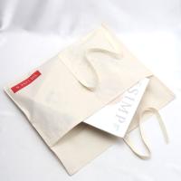 China Organic Cotton Muslin Envelope Bag with Bow 100% Natural Fabric Dust Bag for Clothes Wallet Handbag Protection for sale