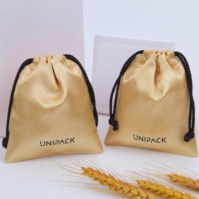 China Custom Satin Drawstring Dust Bag 8x10 for Jewelry Cosmetics Hair Wig Storage for sale